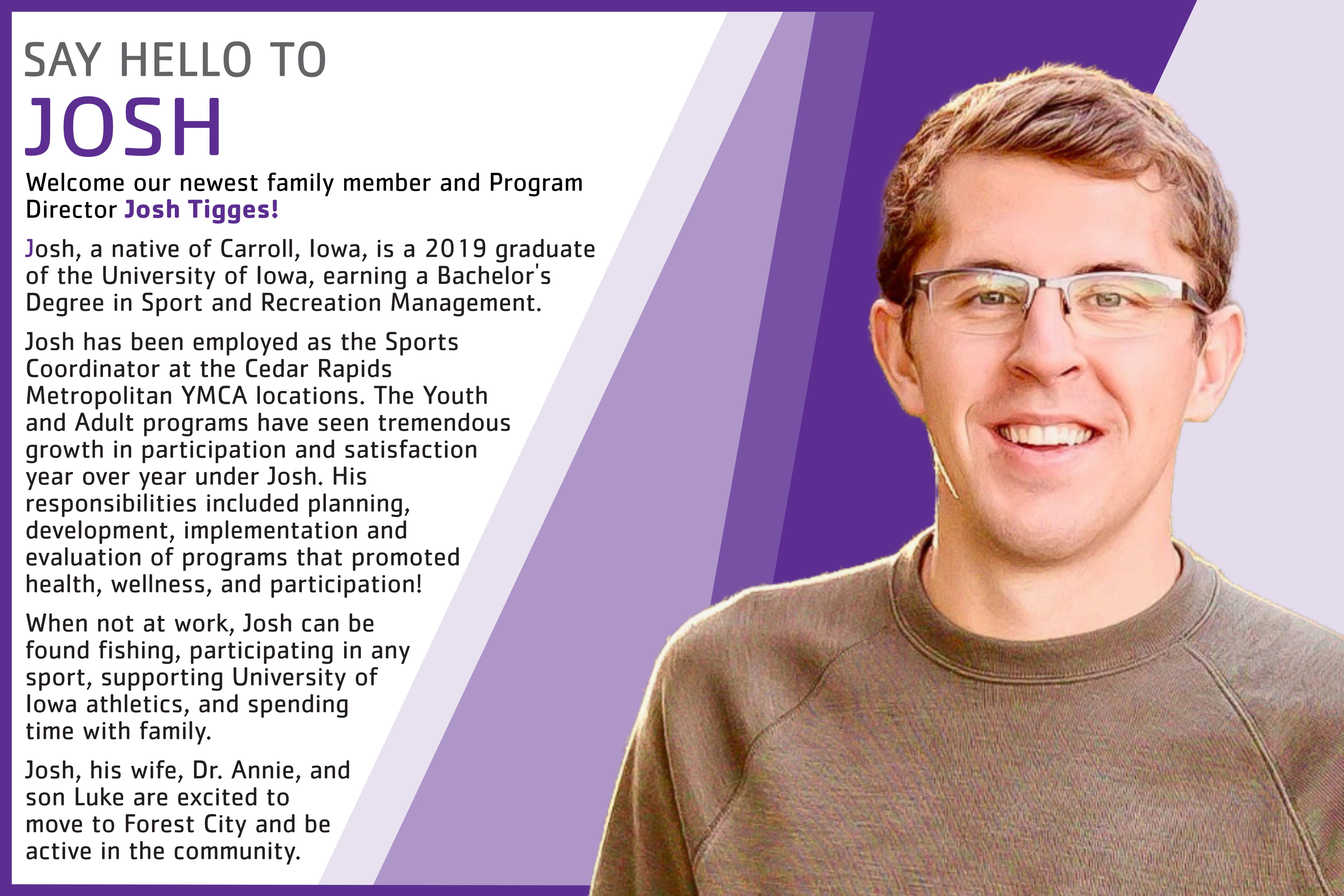 Say Hello to Josh! – Forest City Family YMCA